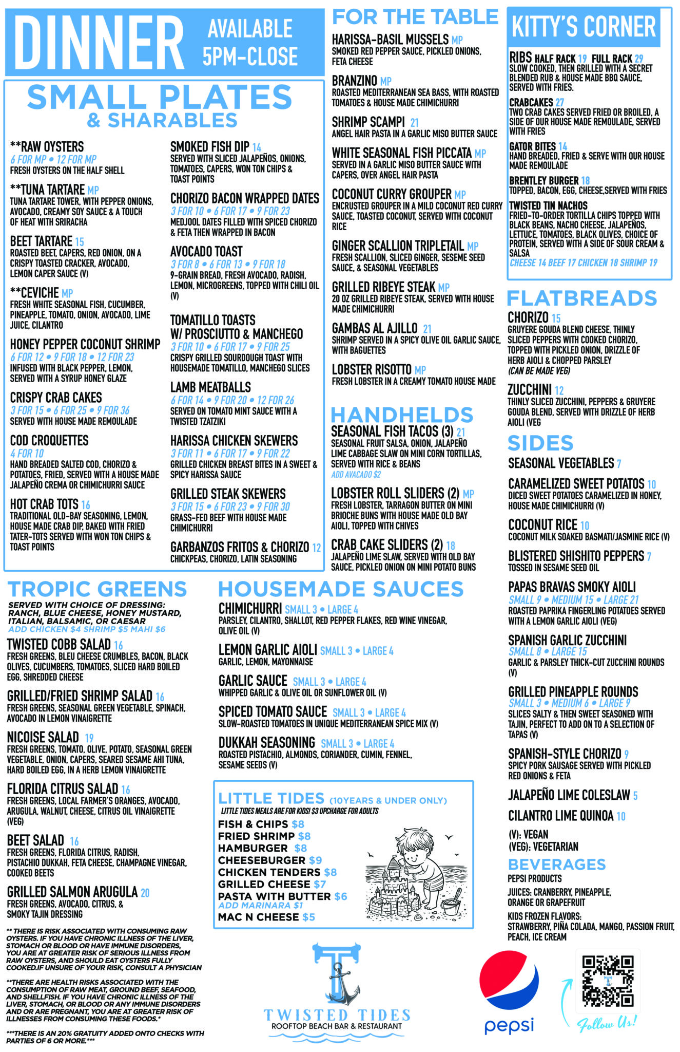 Menu – Twisted Tides